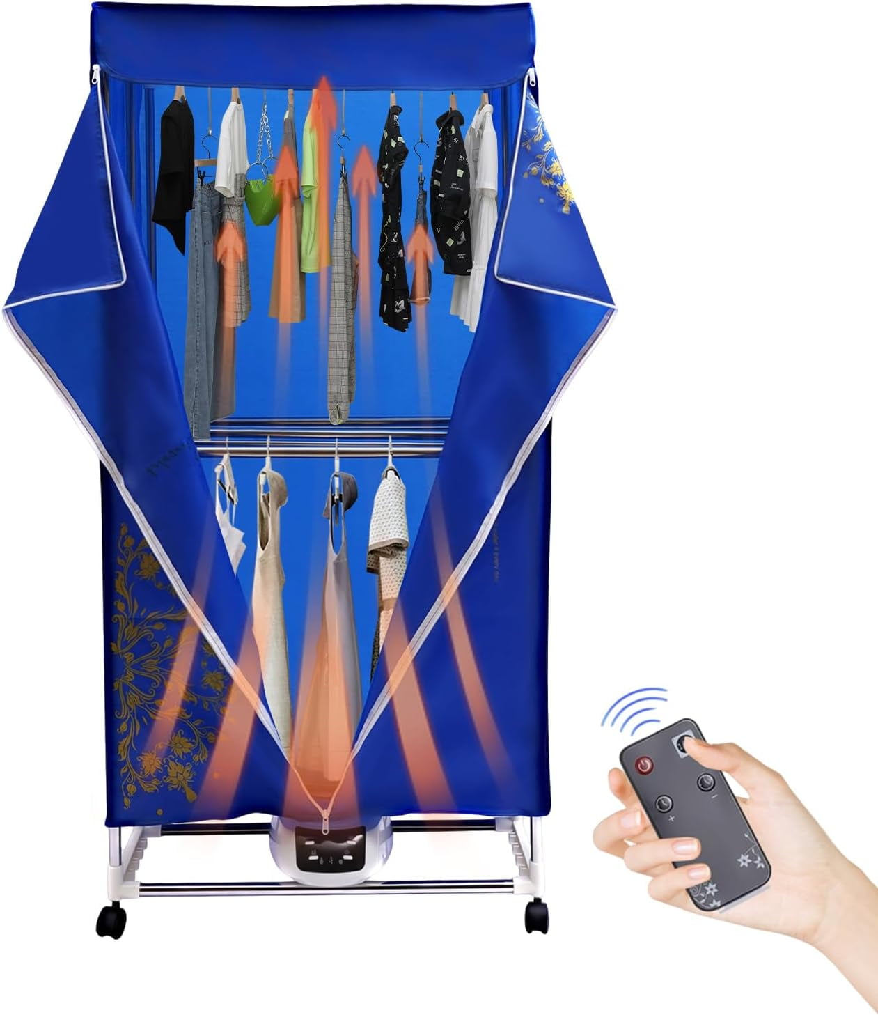 Portable Clothes Dryer, 1500W Drying Machine for Laundry Double Layers ...