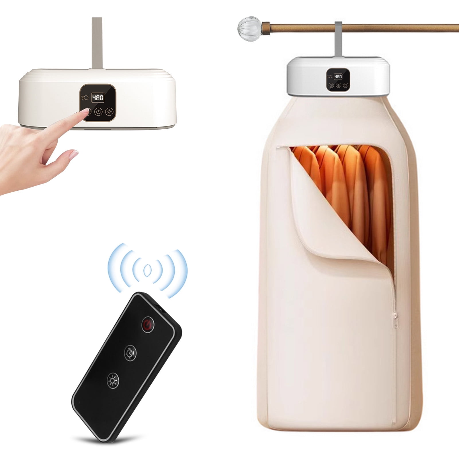 Portable Clothes Dryer,600W Mini Laundry Dryers With Remote Control ...