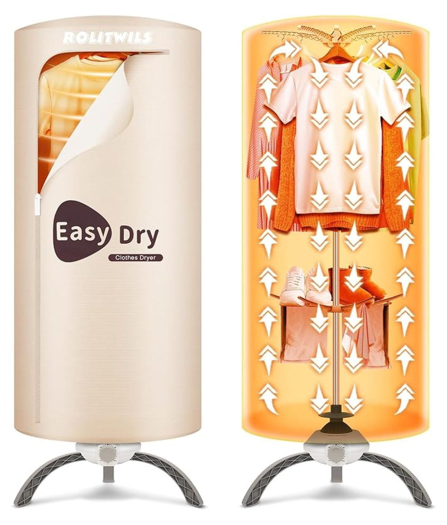 Portable Clothes Dryer 900W - Compact Mini Dryer for Small Apartments ...