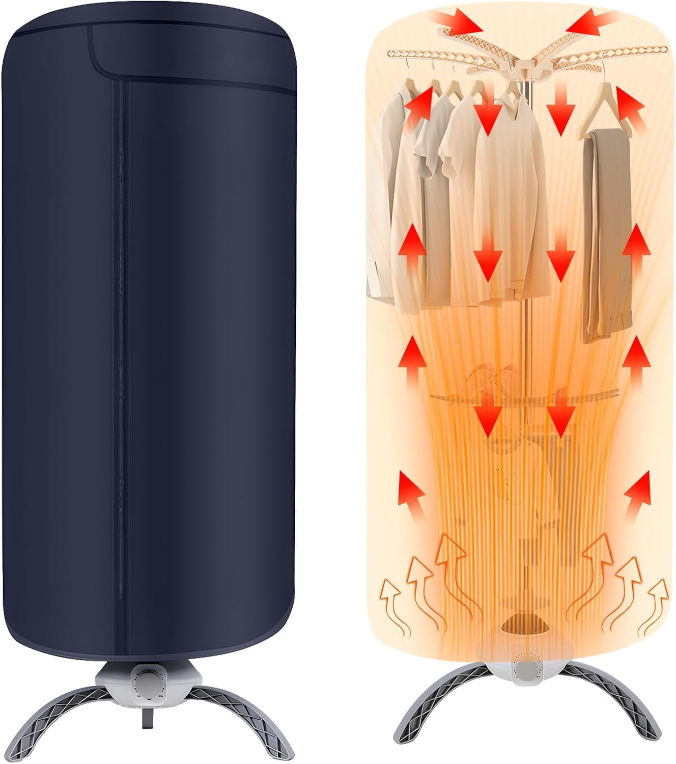 Portable Clothes Dryer Cylindrical Upgraded Large Capacity Clothes ...