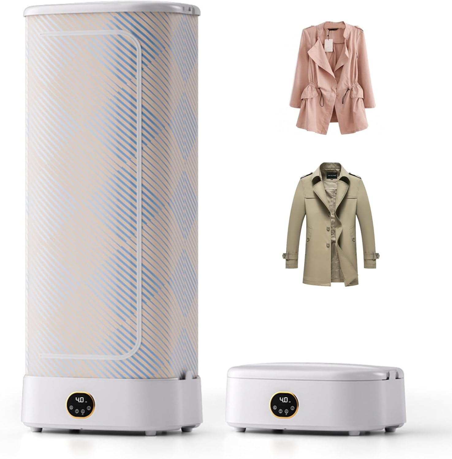 Portable Clothes Dryer, Foldable Clothes Dryer with Steam Ironing ...