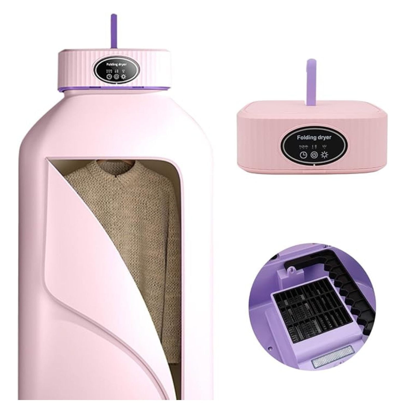 Portable Clothes Dryer, Mini Dryer Machine with Timer, Portable Dryer ...