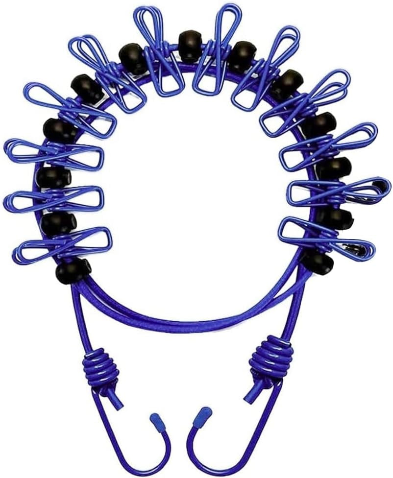 Portable Clothes Line 2 Pack, Travel Washing Line with 12 Clips ...