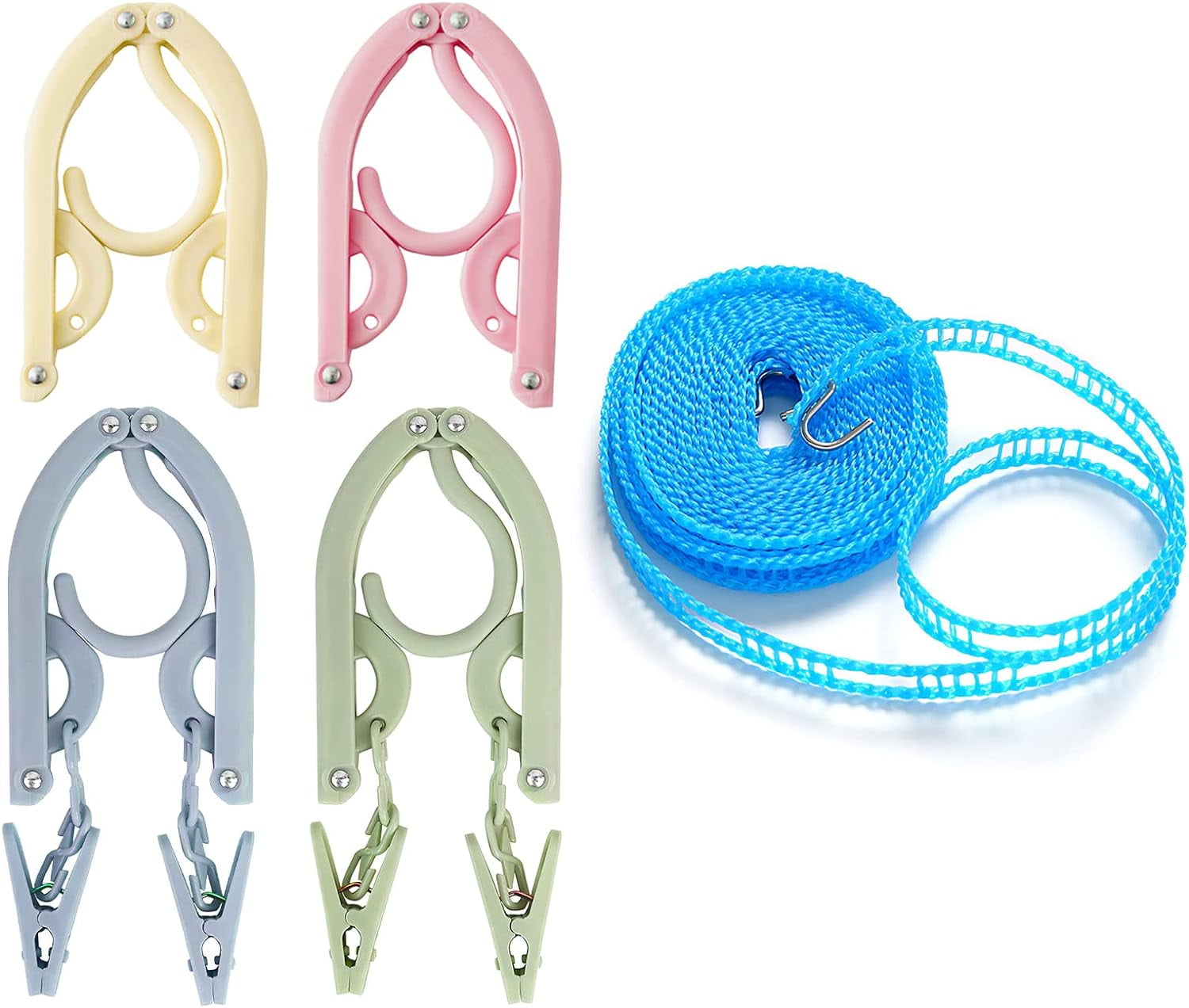 Portable Clothes Line Travel Washing Line, Non Slip Clothes Line ...