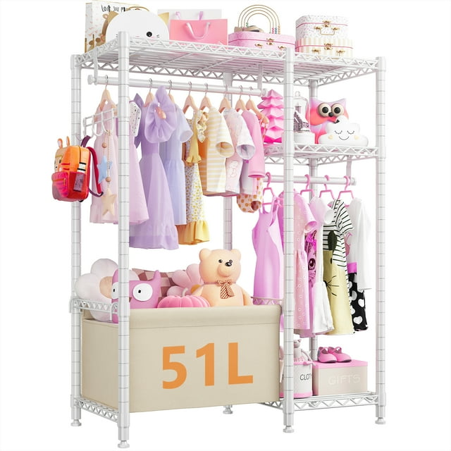 Movable Stand Alone Home Clothes Rack, Adjustable, Portable, 500lbs ...