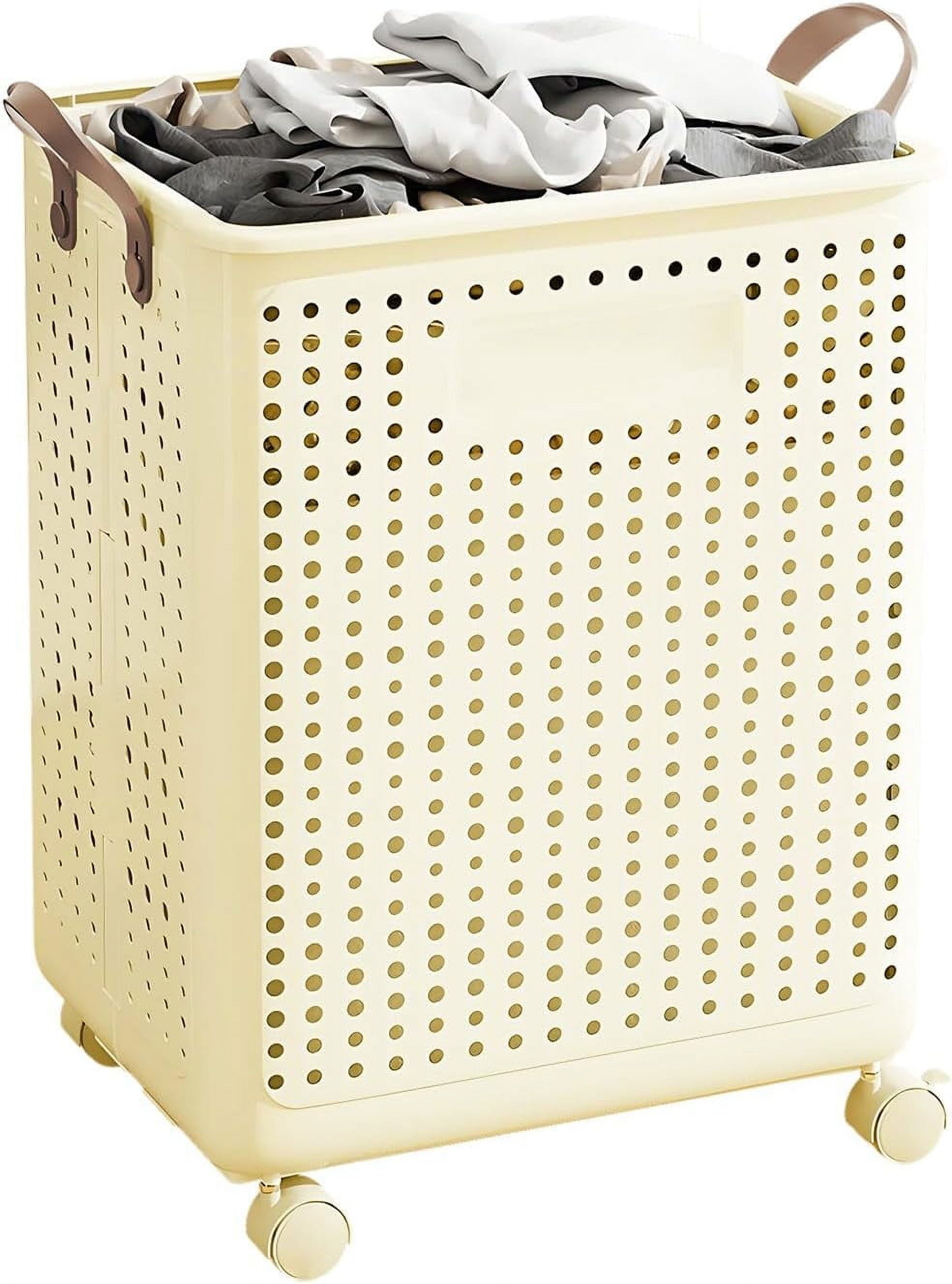 Portable Clothing Storage Bin with Wheels, Foldable Multi-Functional ...