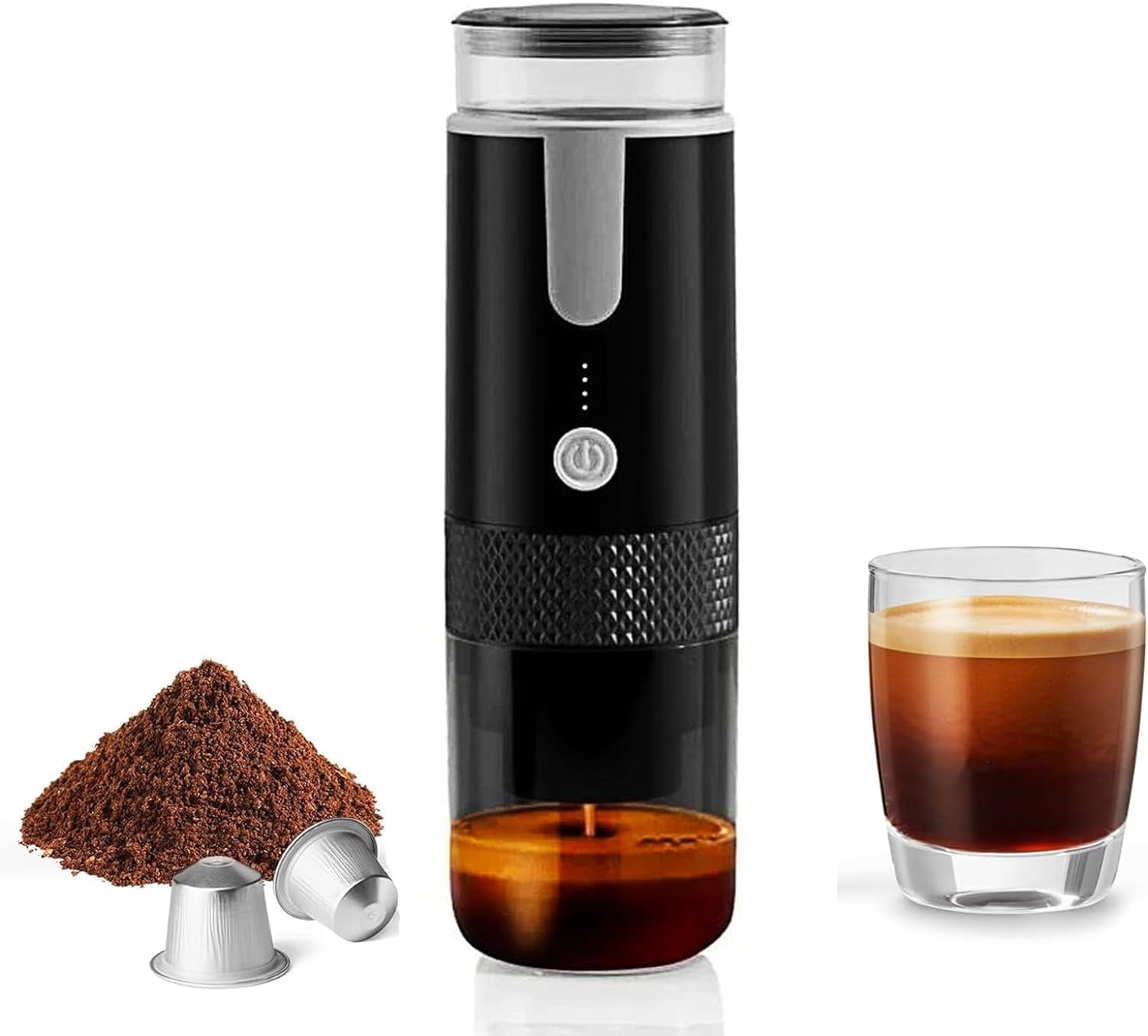 Portable Coffee Machine Compatible for K Cup Capsules & Ground Coffee ...
