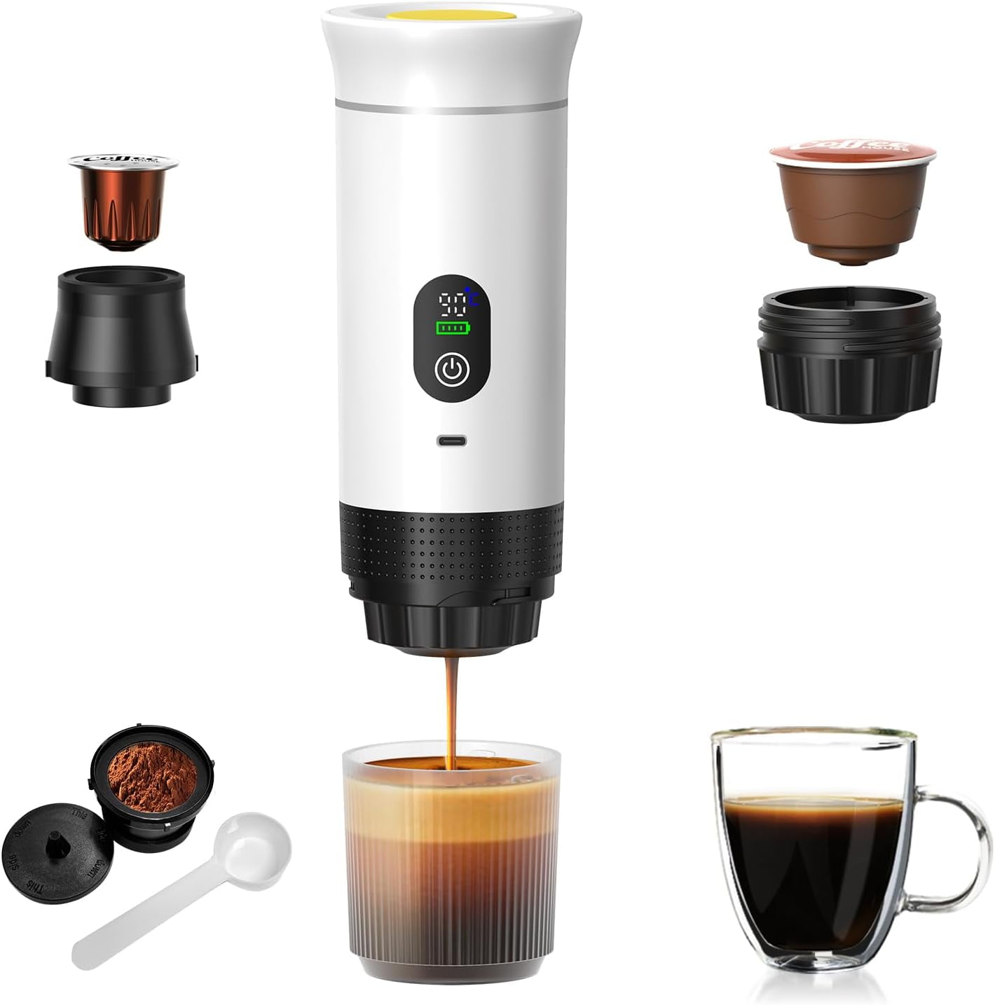 Portable Coffee Maker for Travel & Camping, Portable Espresso Maker for ...