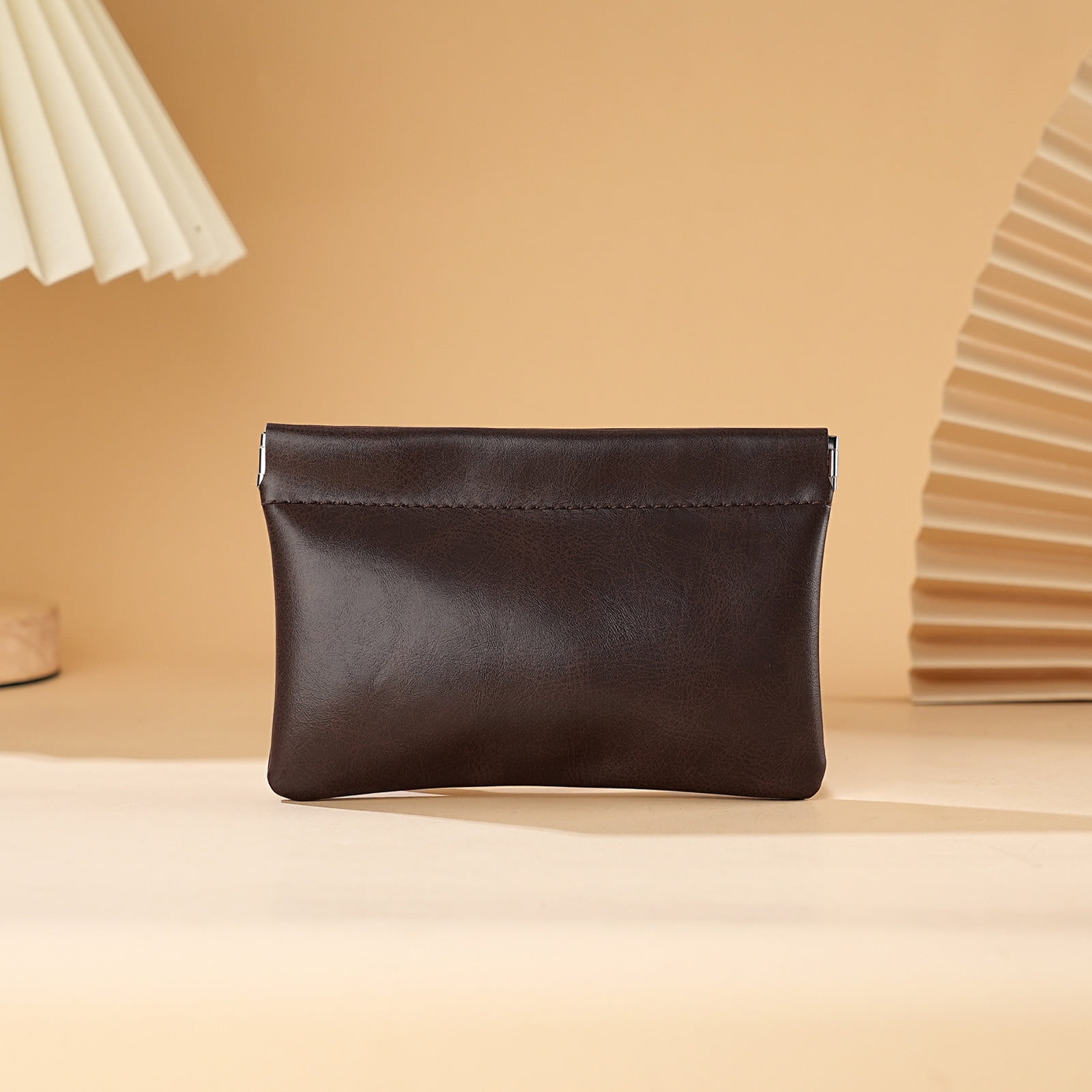 Portable Coin Pouch, Automatic Closure Purse, Faux Leather Organizer ...