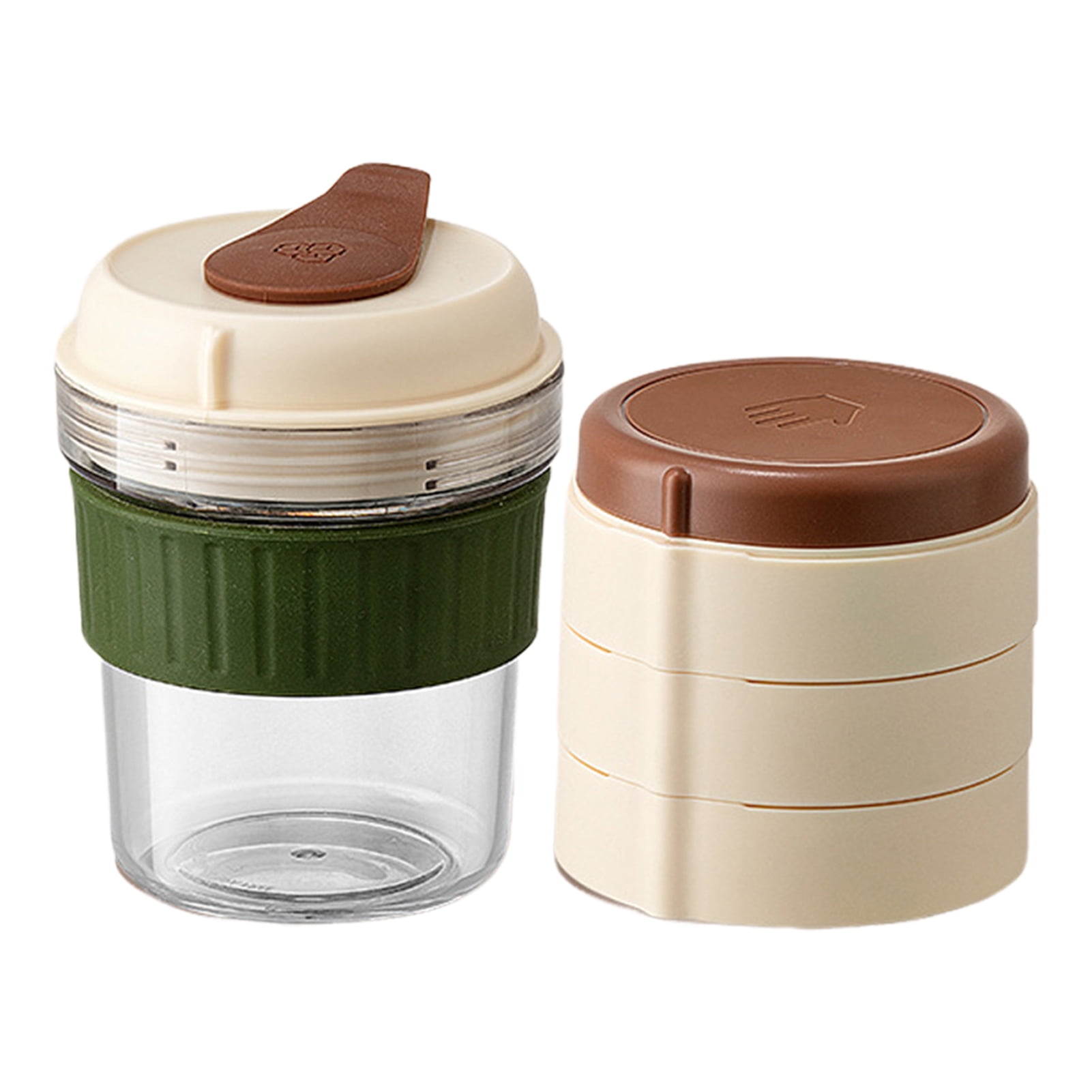 Portable Cold Brew Coffee Maker with 3 Stackable Ice Trays BPA-Free ...