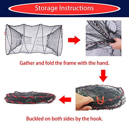 Portable Collapsible Crab Traps, Foldable Crabbing Nets for Lobster ...