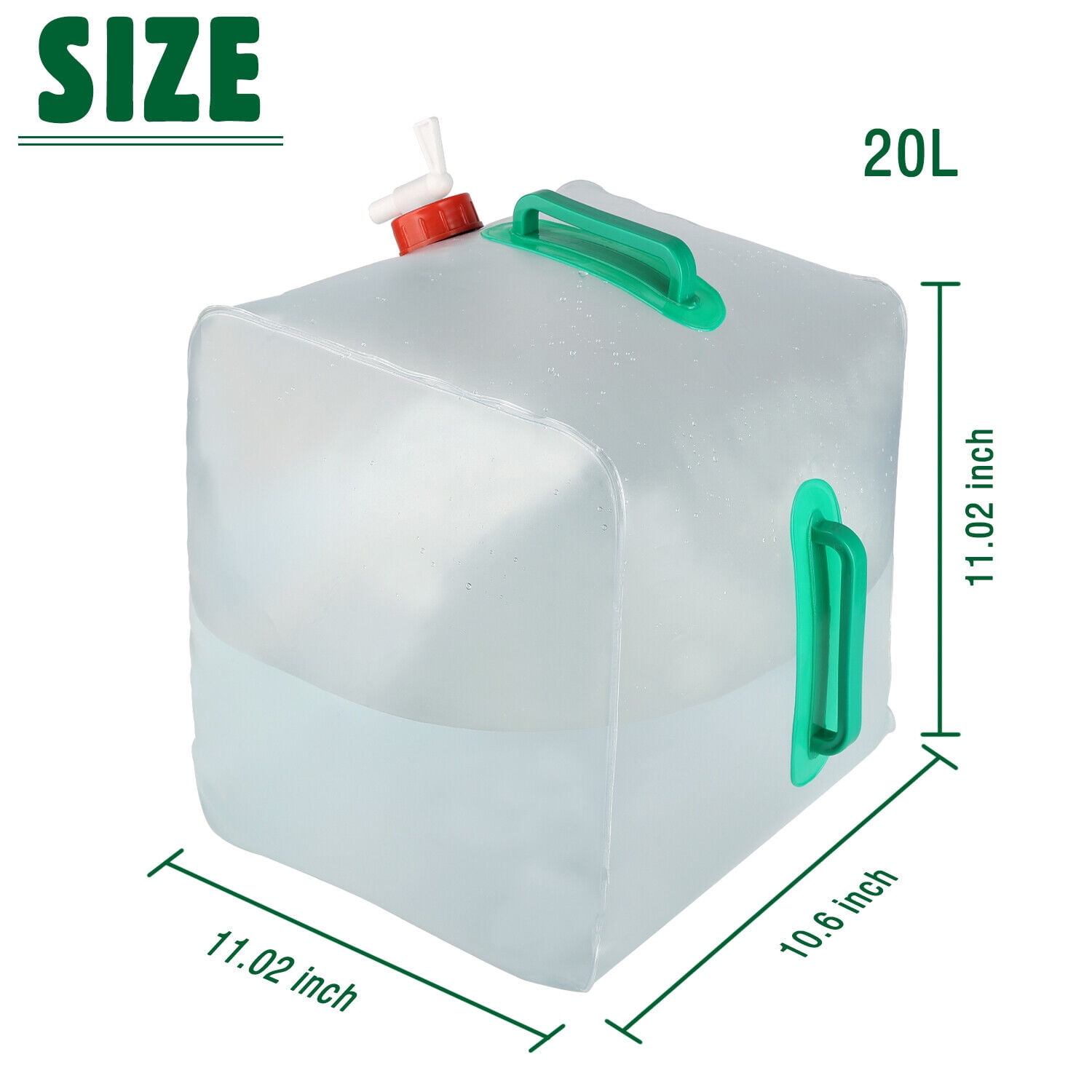 Portable Collapsible Water Container Storage Carrier Jug W/Spigot 2.6-5 ...