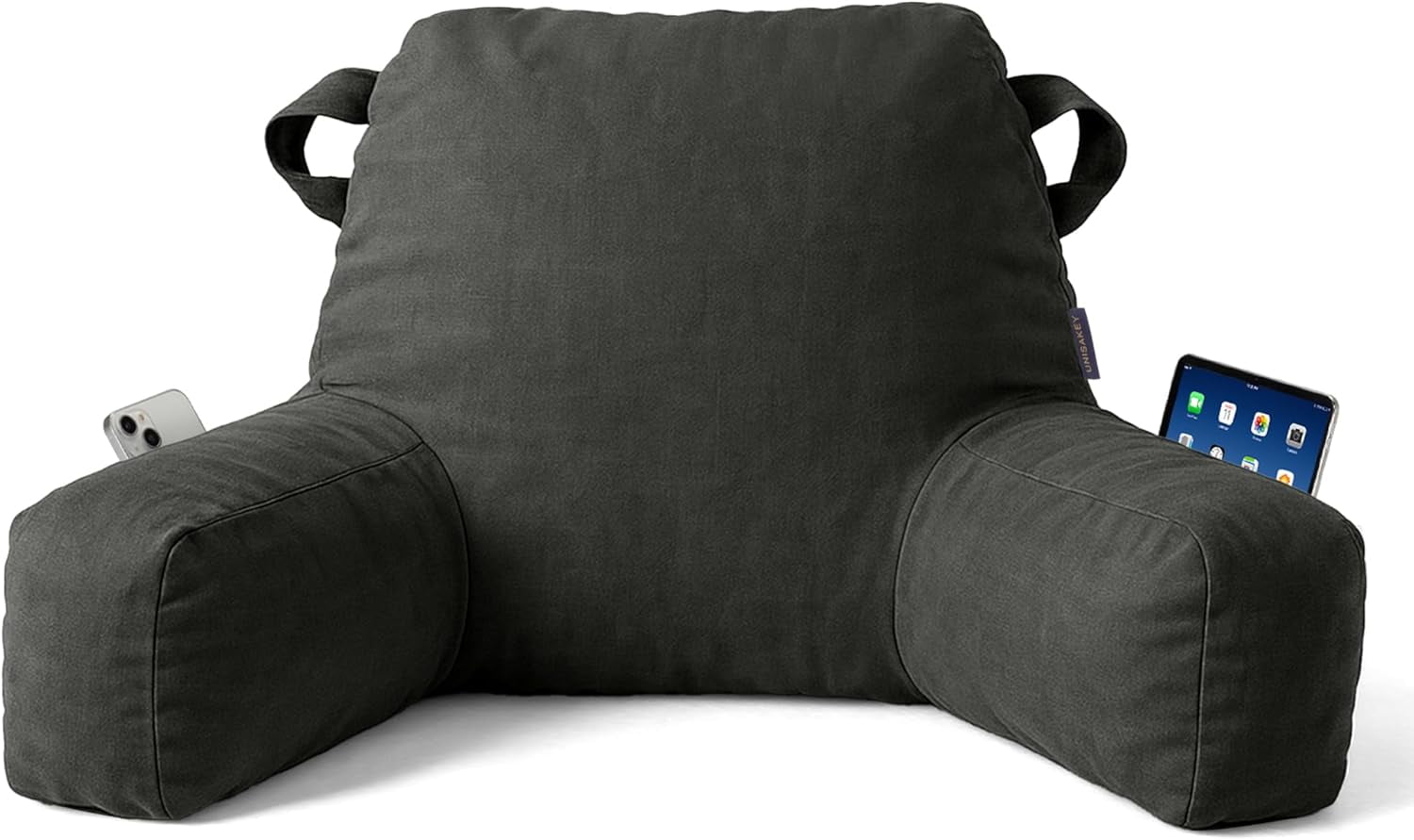 Portable Comfy Reading Pillows for Bed Sitting Up(Grey Oeko-Tex ...