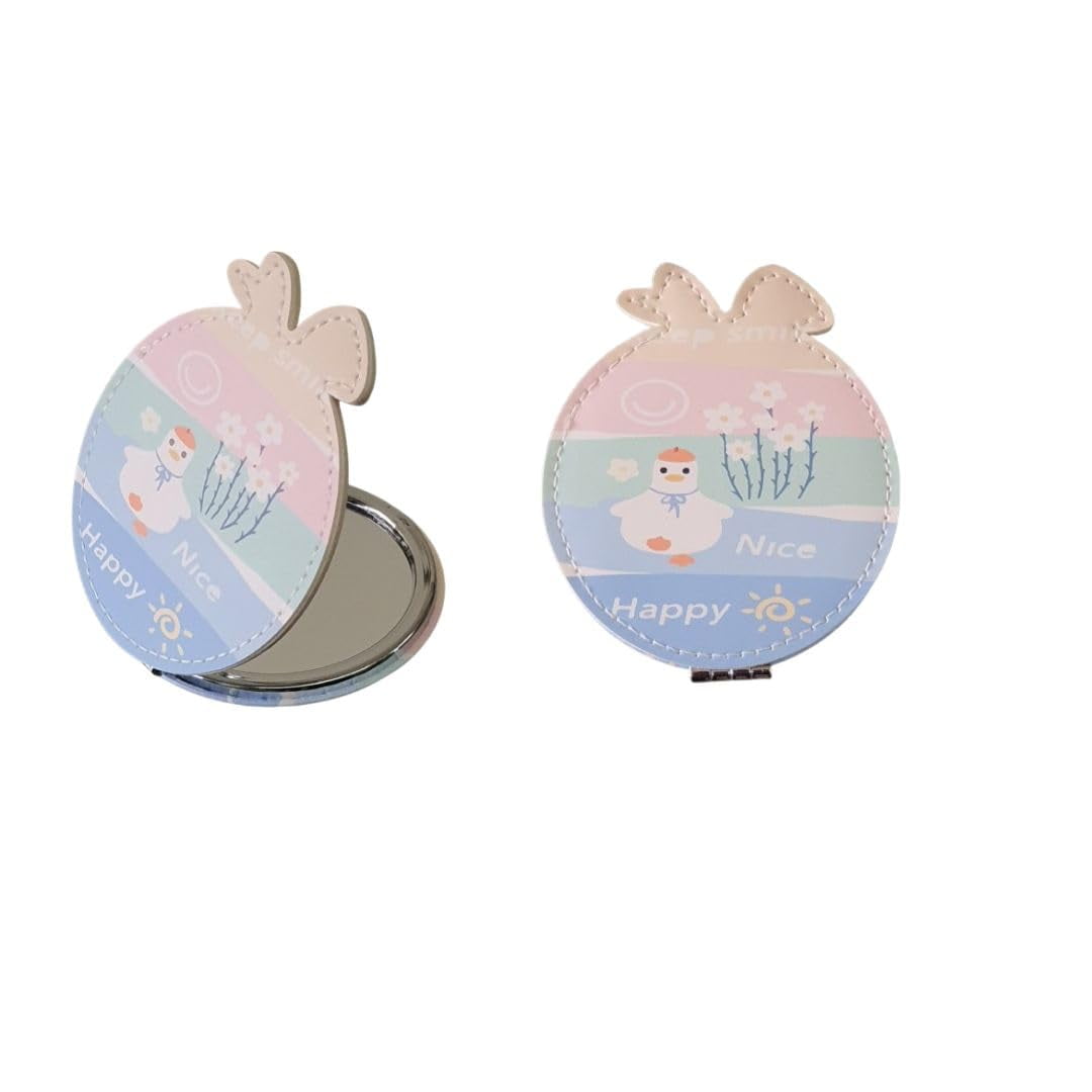 Portable Compact Printed Design Metal and Glass Mirror with Stones 2x1 ...