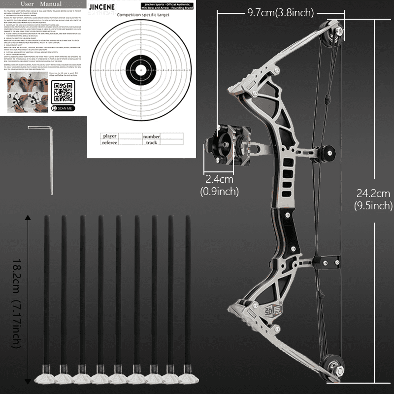 Portable Compound Bow Set - Highly Stiff and Durable, Includes 12 ...