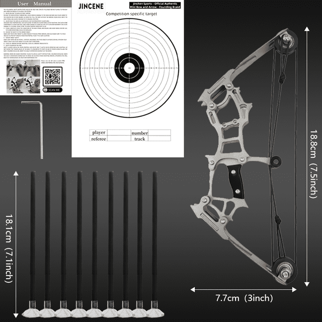Portable Compound Bow Set - Highly Stiff and Durable, Includes 12 ...
