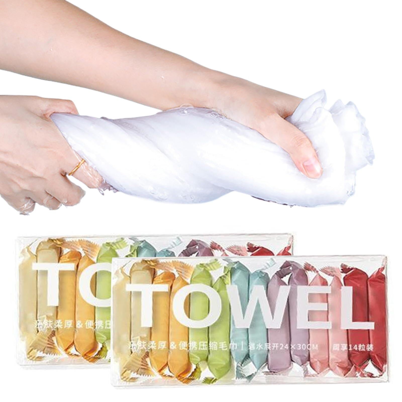 Portable Compressed Towel Tablets: 14 Pack Disposable Soft & Reusable ...