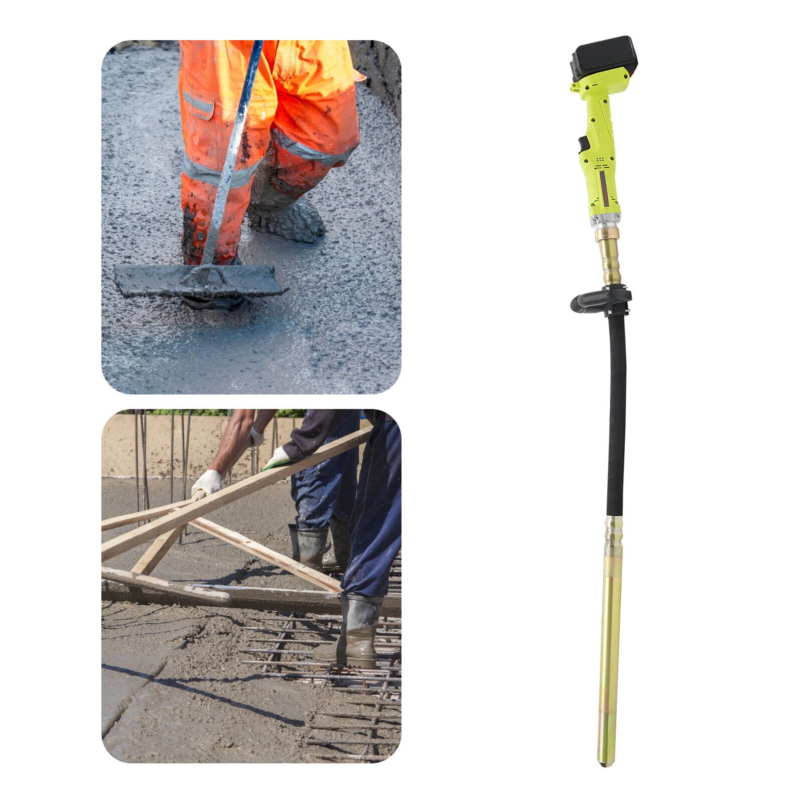 Portable Concrete Vibrator Cordless Vibrator w/ Battery Battery Charger ...