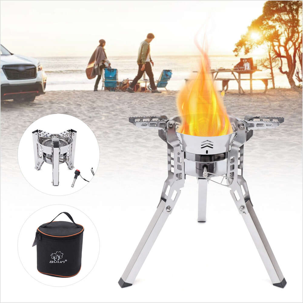 Portable Cooking Gas Stove with Piezo Ignition honeycomb design Wind ...