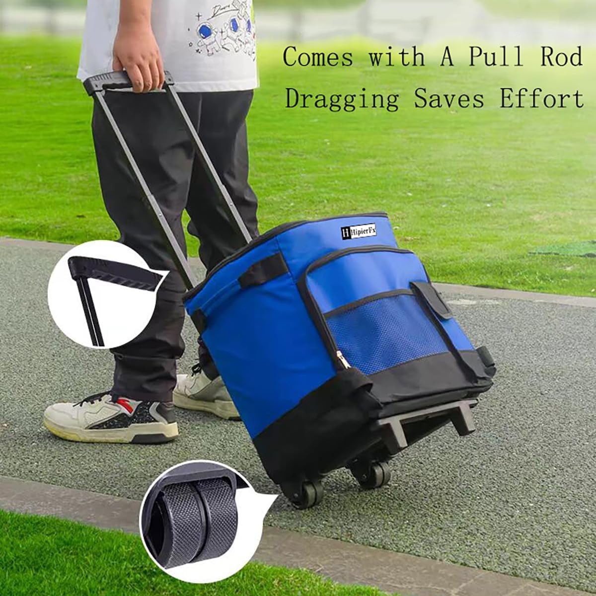 Portable Cooler With Wheels And Handle Collapsible Rolling Cooler ...