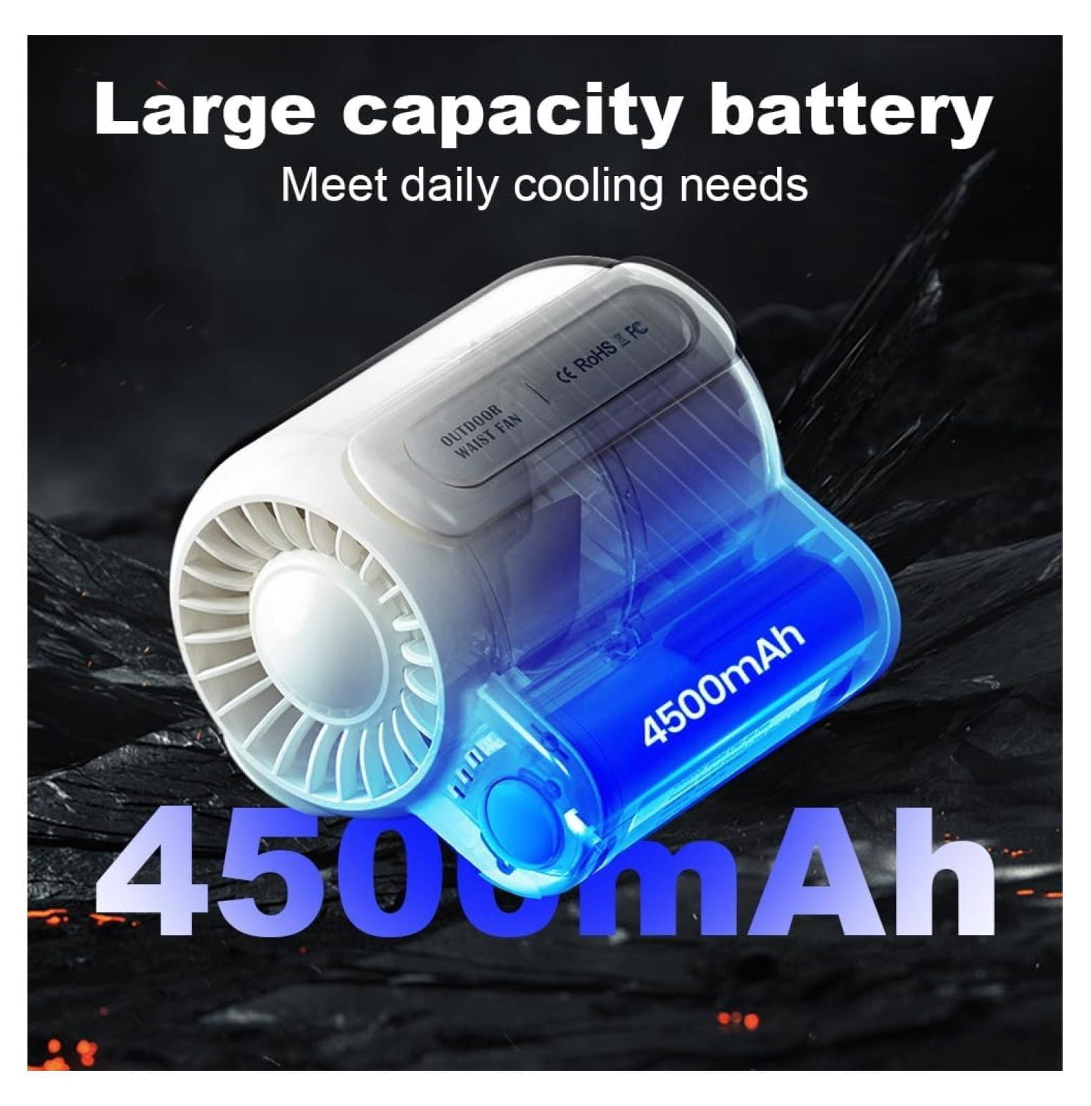 Portable Cooling Clip Fan, 2024 Upgraded Portable Waist Clip Fan, Cool ...