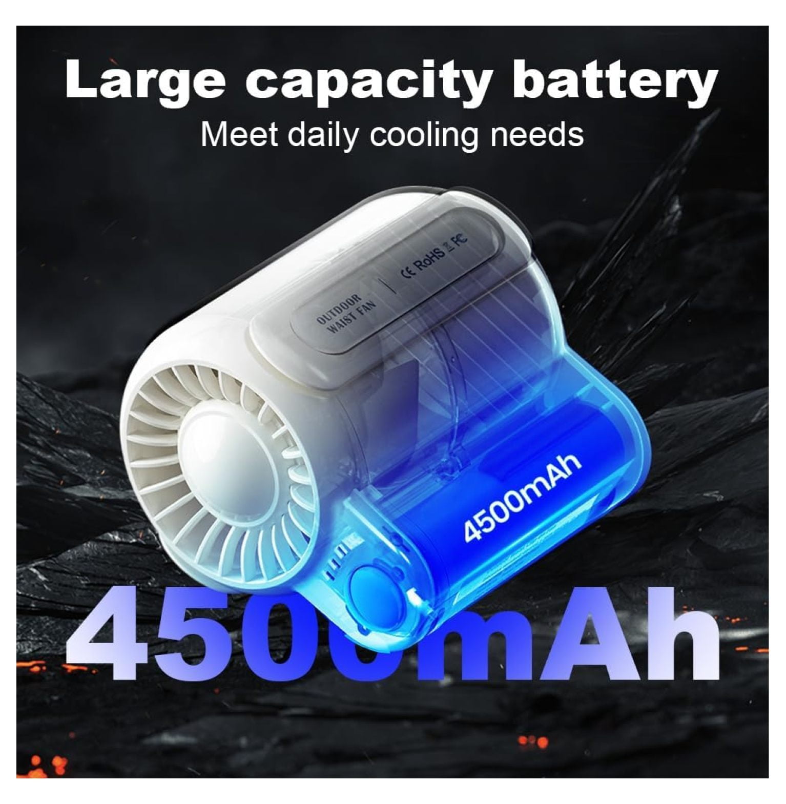 Portable Cooling Clip Fan, 2024 Upgraded Portable Waist Clip Fan, Cool ...