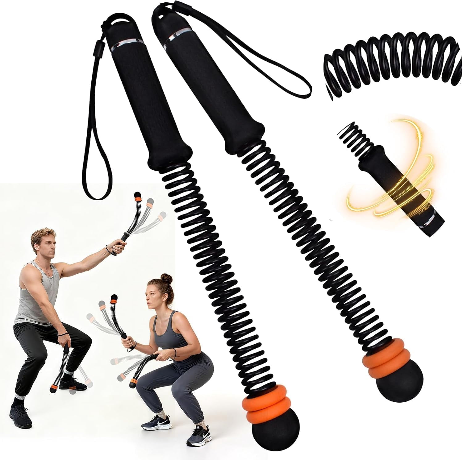 Portable Cordless Battle Ropes for Home Gym, Battle Ropes Ropeless for ...