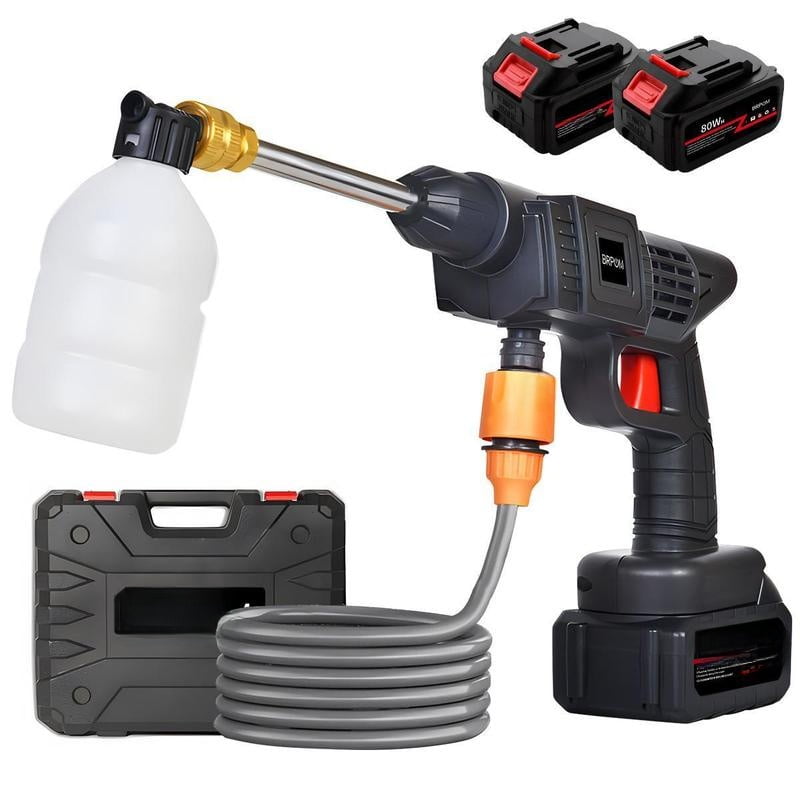 Portable Cordless Electric Pressure Washer - 20V High-Power Car Jet ...
