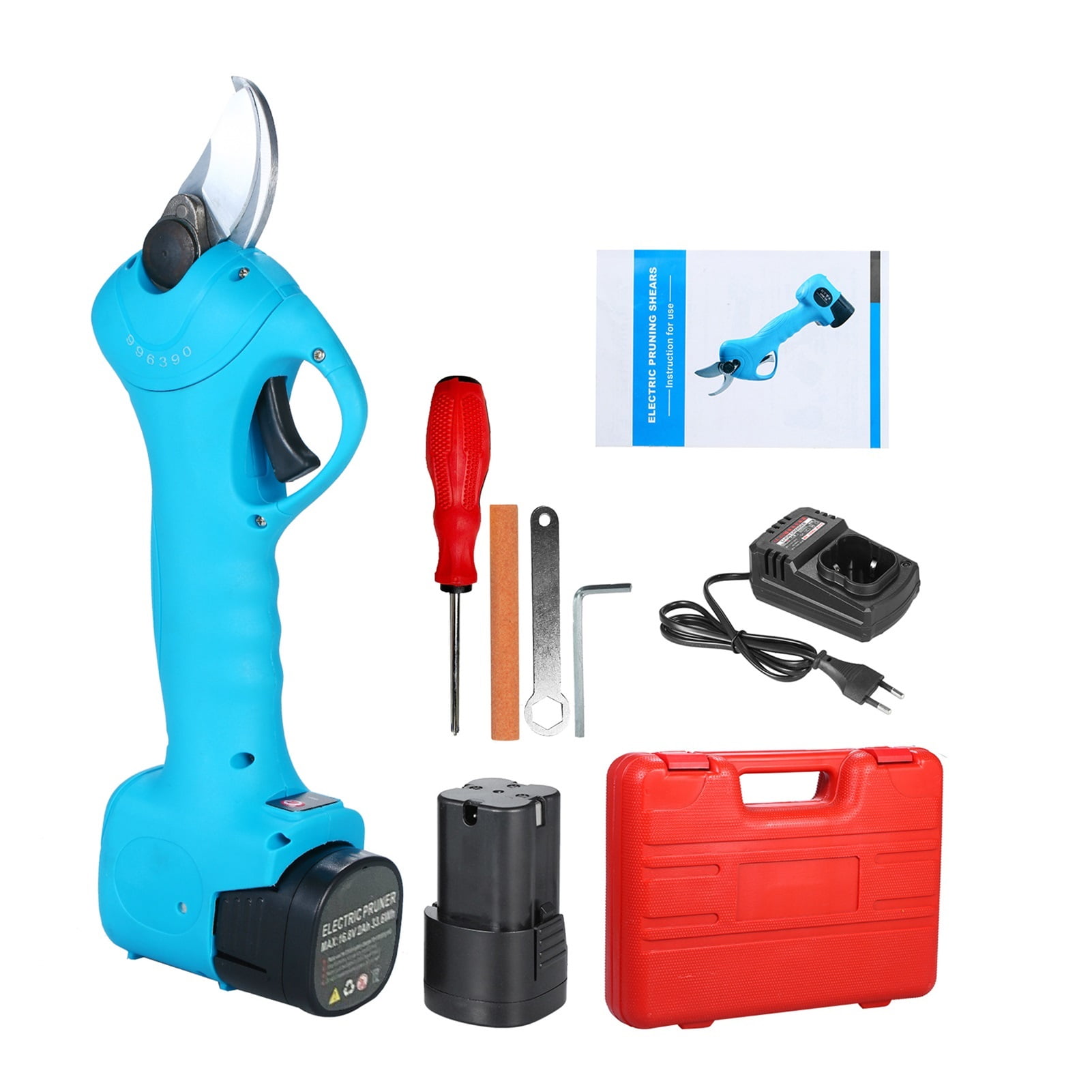 Portable Cordless Electric Pruning Shears Rechargeable Battery Powered ...