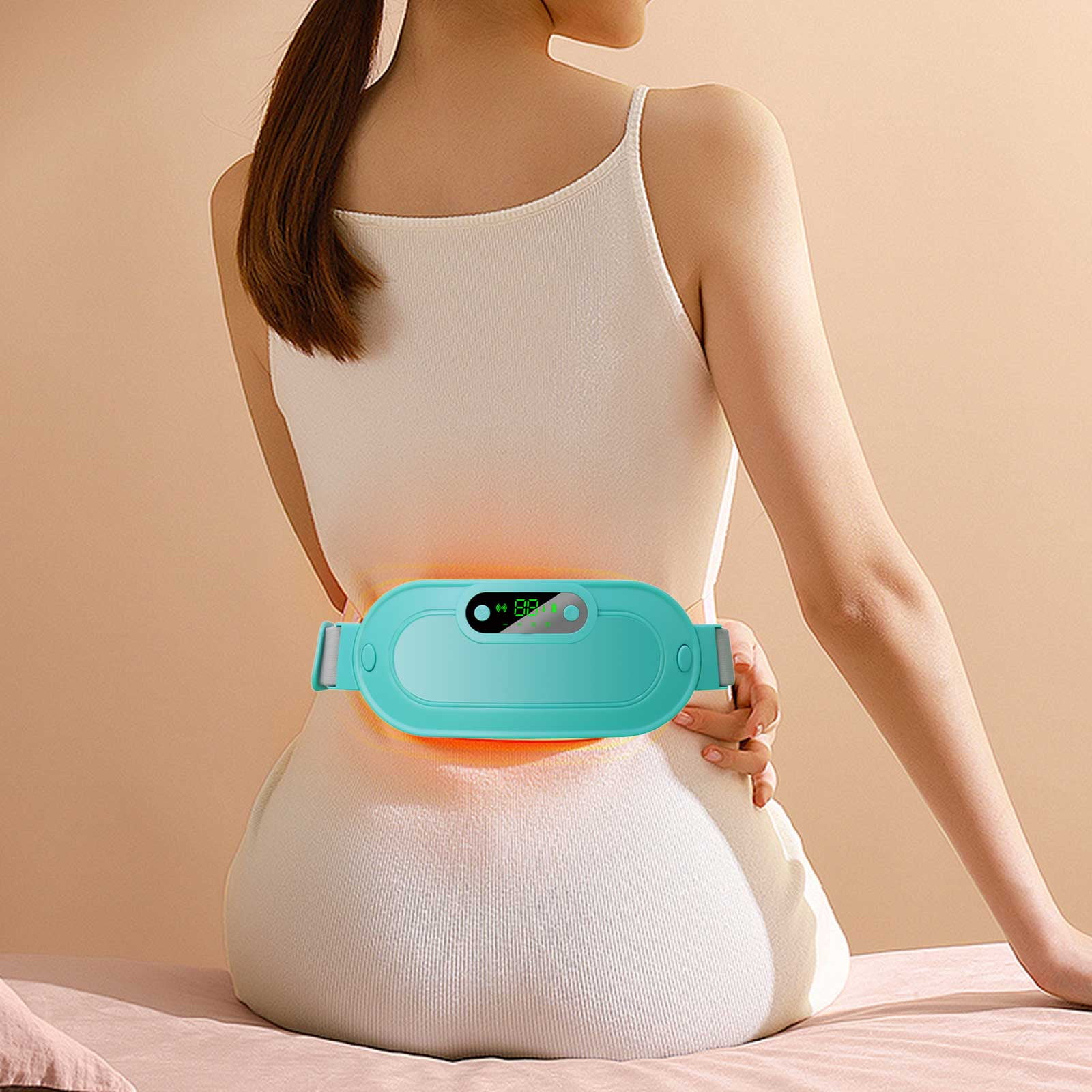 Portable Cordless Heating Pad Electric Waist Belt Device with 3 Heat ...