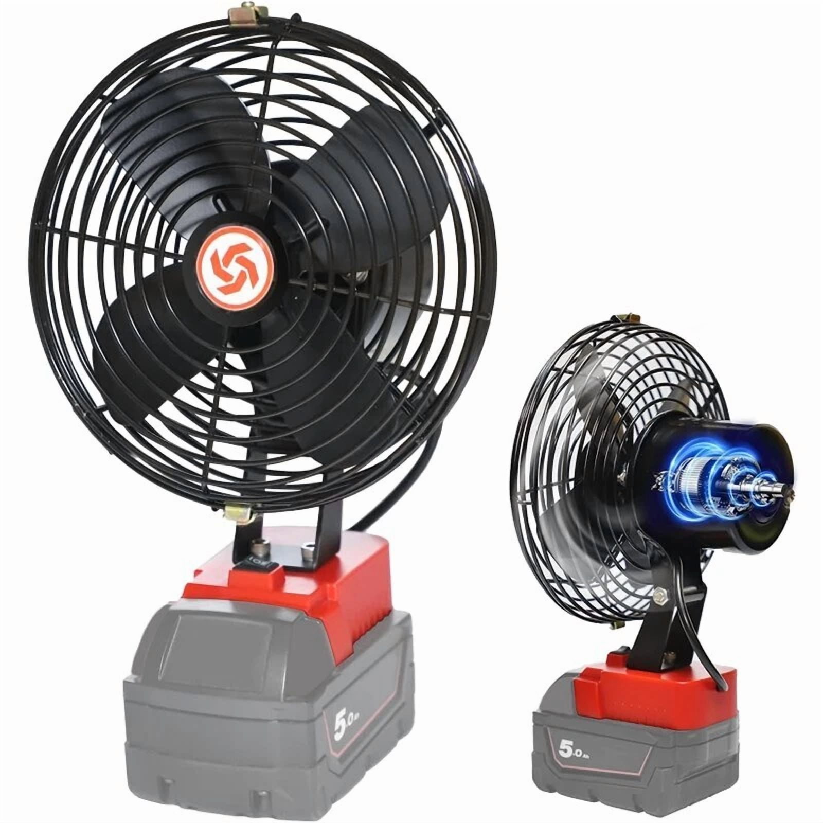 Portable Cordless Jobsite Fan For Milwaukee 18V Li-ion Battery Camping ...