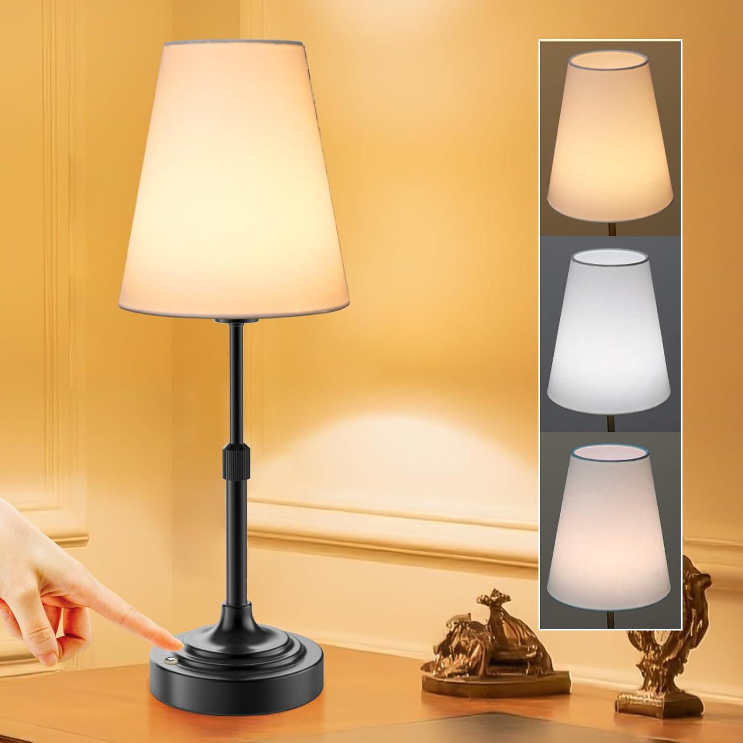 Portable Cordless Table Lamp, Built in , 2700-6000k Color Temperature ...
