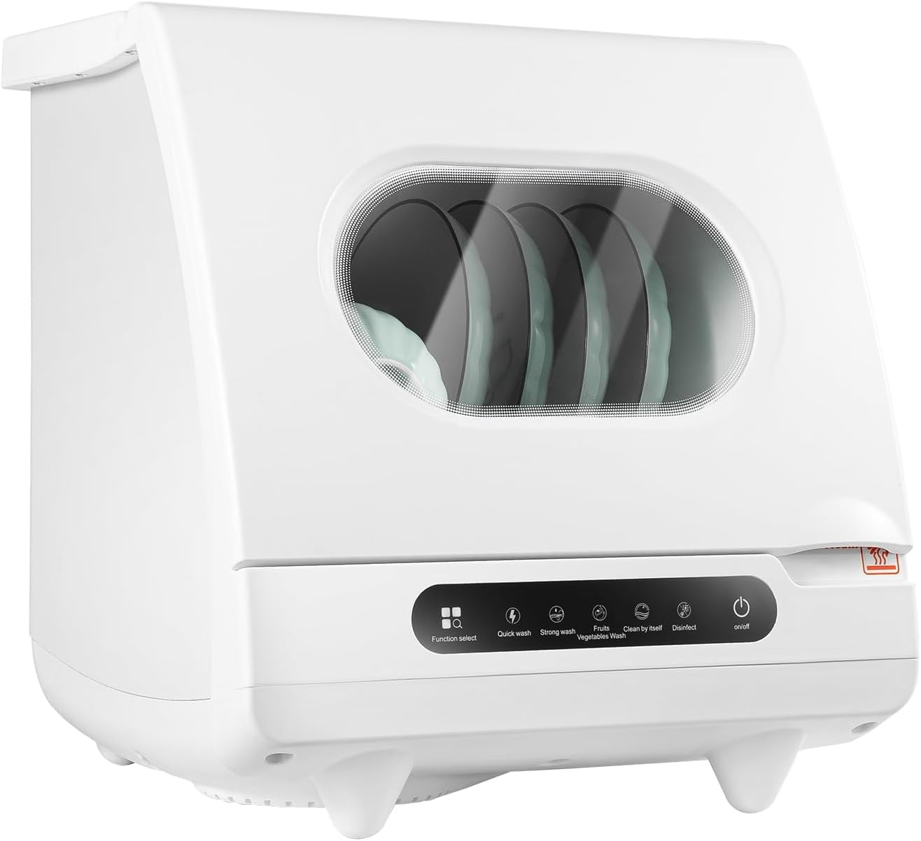 Portable Countertop Dishwasher, 5 L Built-in Water Tank Leak-Proof Dry ...