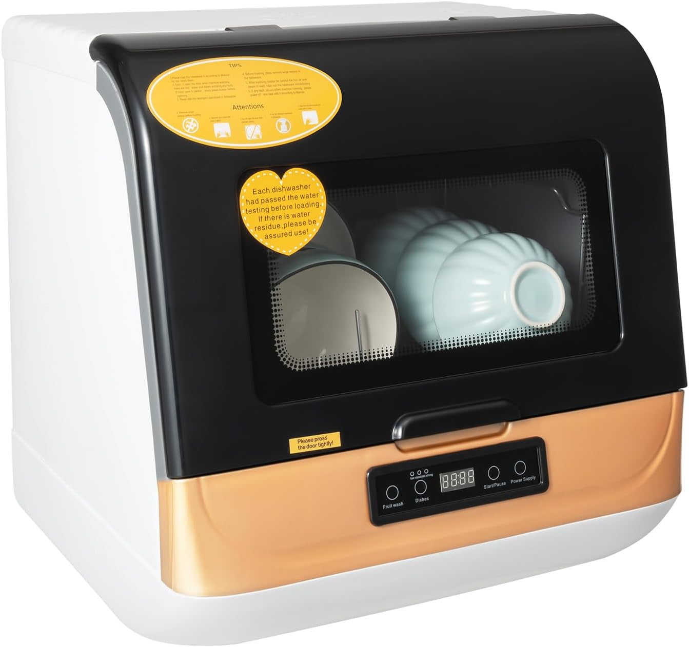 Portable Countertop Dishwasher 800W 110V 3 Washing Programs Dish Washer ...