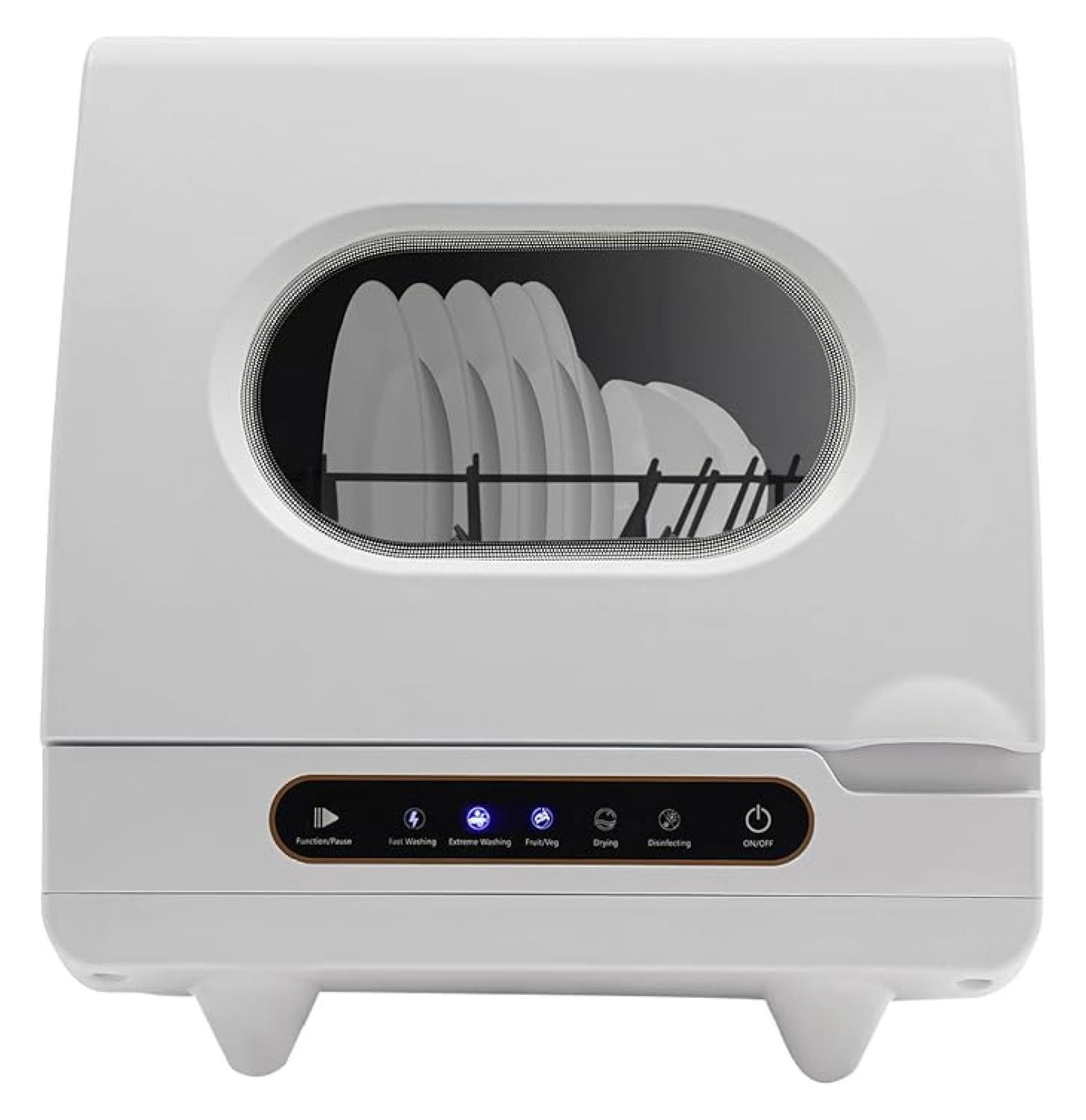 Portable Countertop Dishwasher, 800W 110V Compact Dishwasher Leak-Proof ...