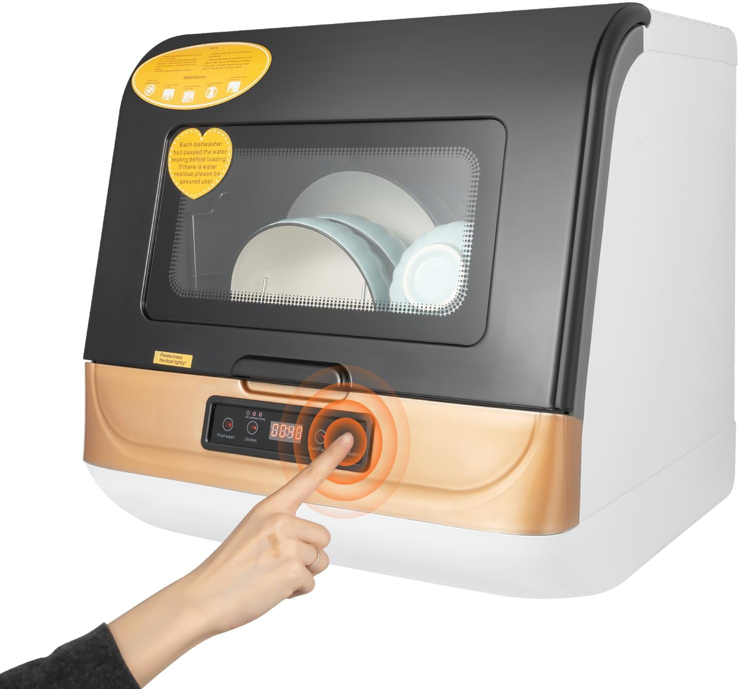 Portable Countertop Dishwasher 8L Mini Dishwasher 4 Programs 158 ...