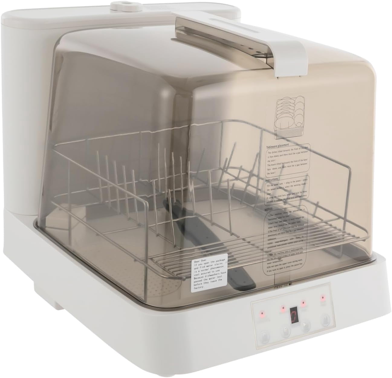 Portable Countertop Dishwasher Countertop Dishwasher with 360°Rotating ...