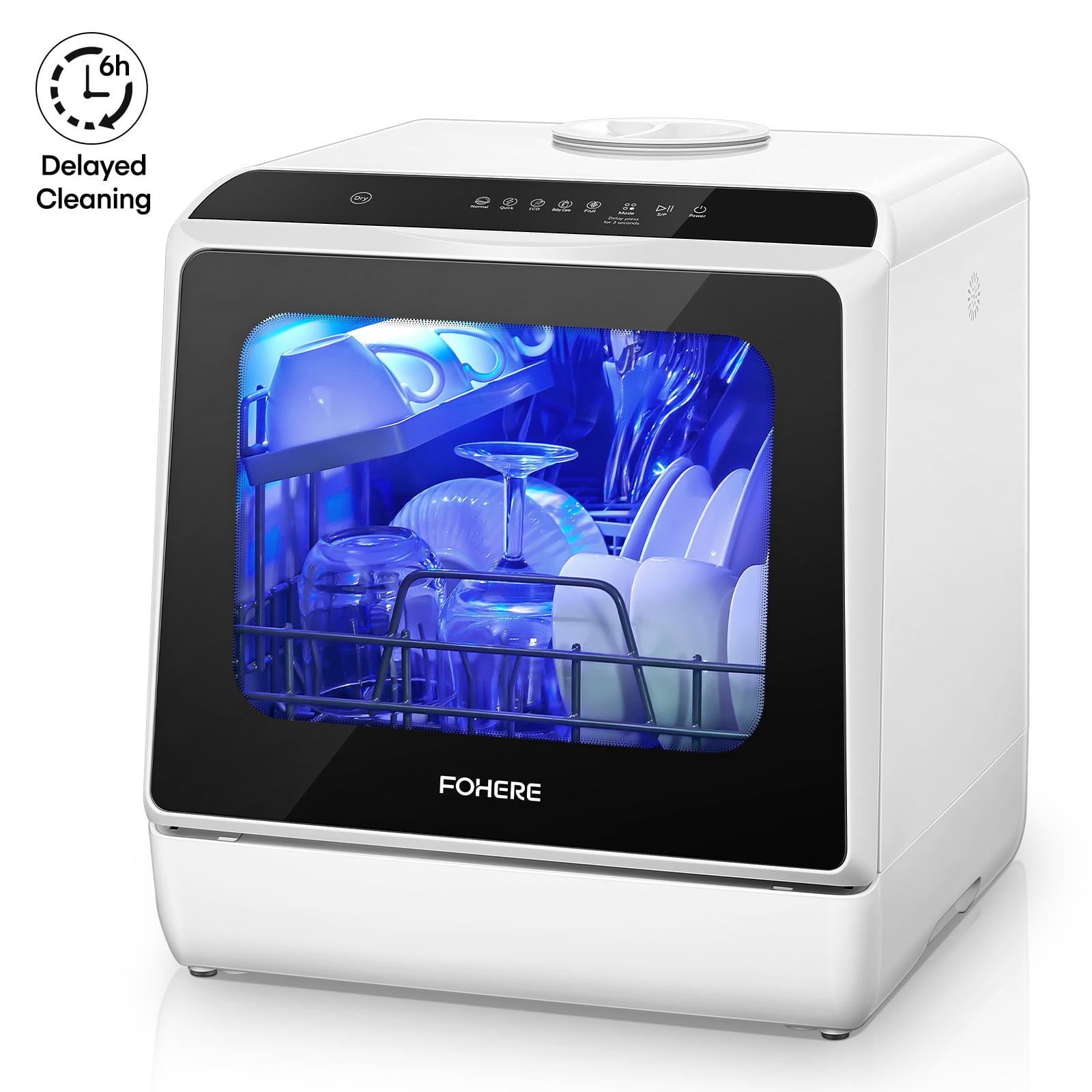 Portable Countertop Dishwasher with Timeing Function, 6 Programs, 360 ...