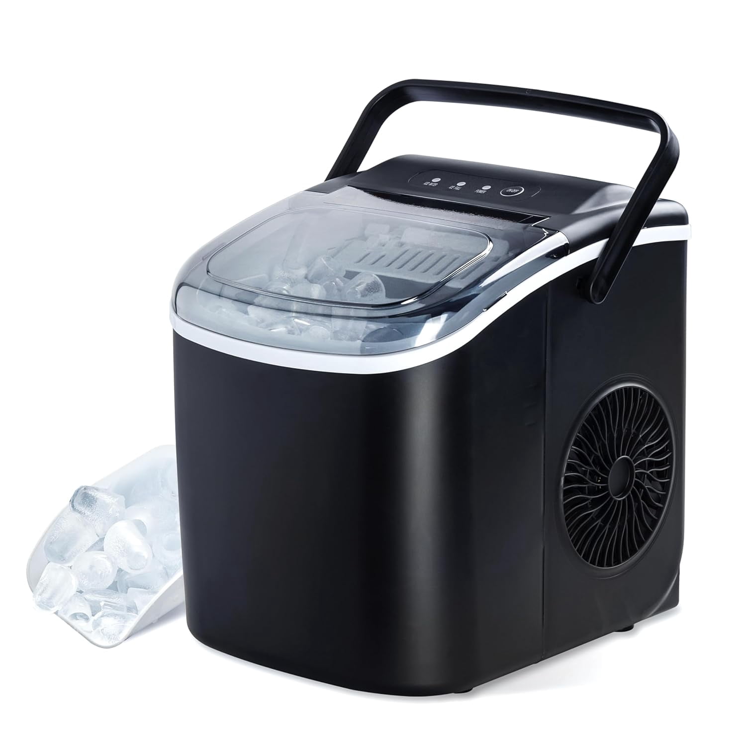Portable Countertop Ice Maker, 26lbs Ice/24H, 9 Ice Cubes in 6 Minutes ...
