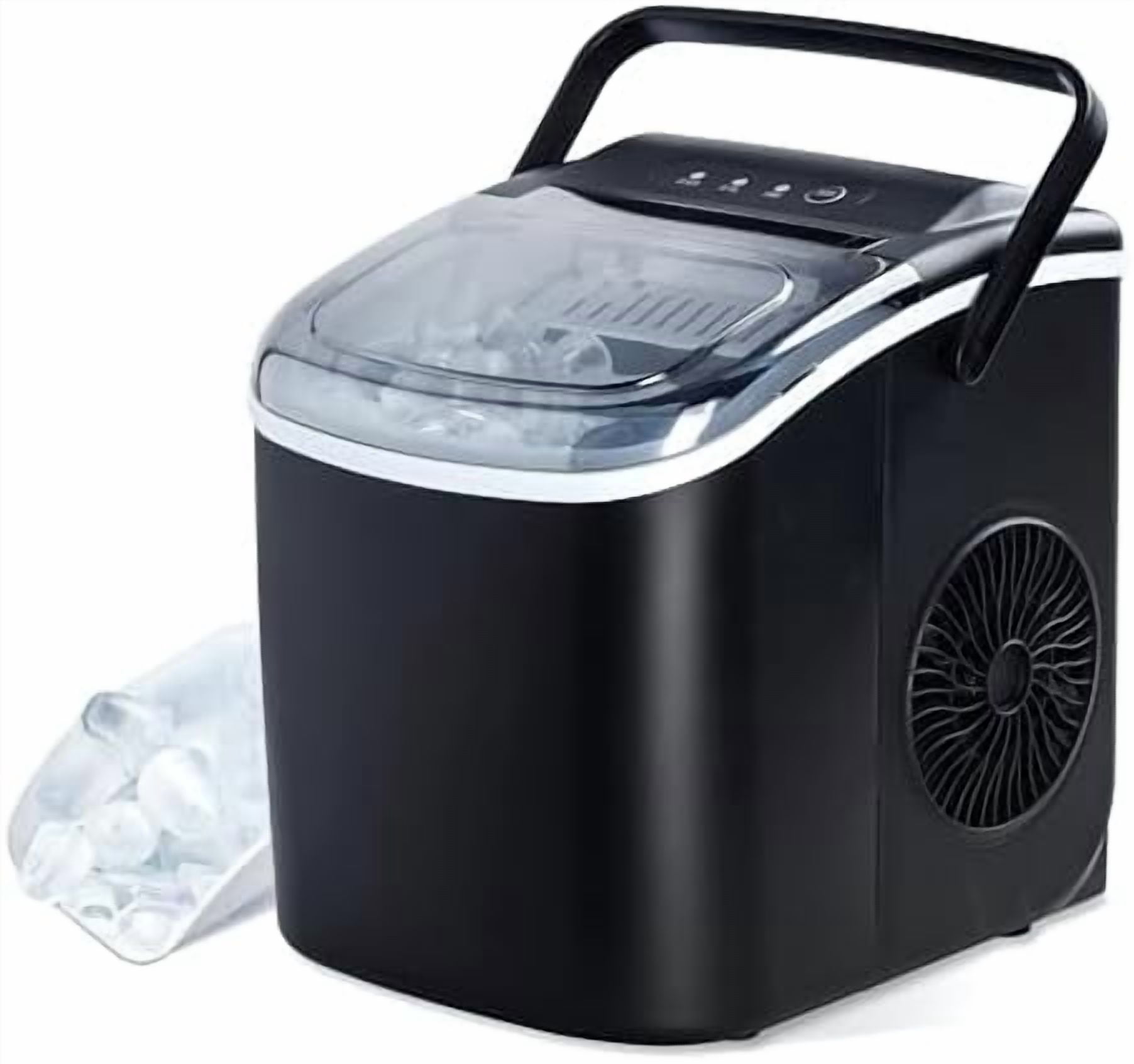 Portable Countertop Ice Maker, 26lbs Ice/24H, 9 Ice Cubes in 6 Minutes ...