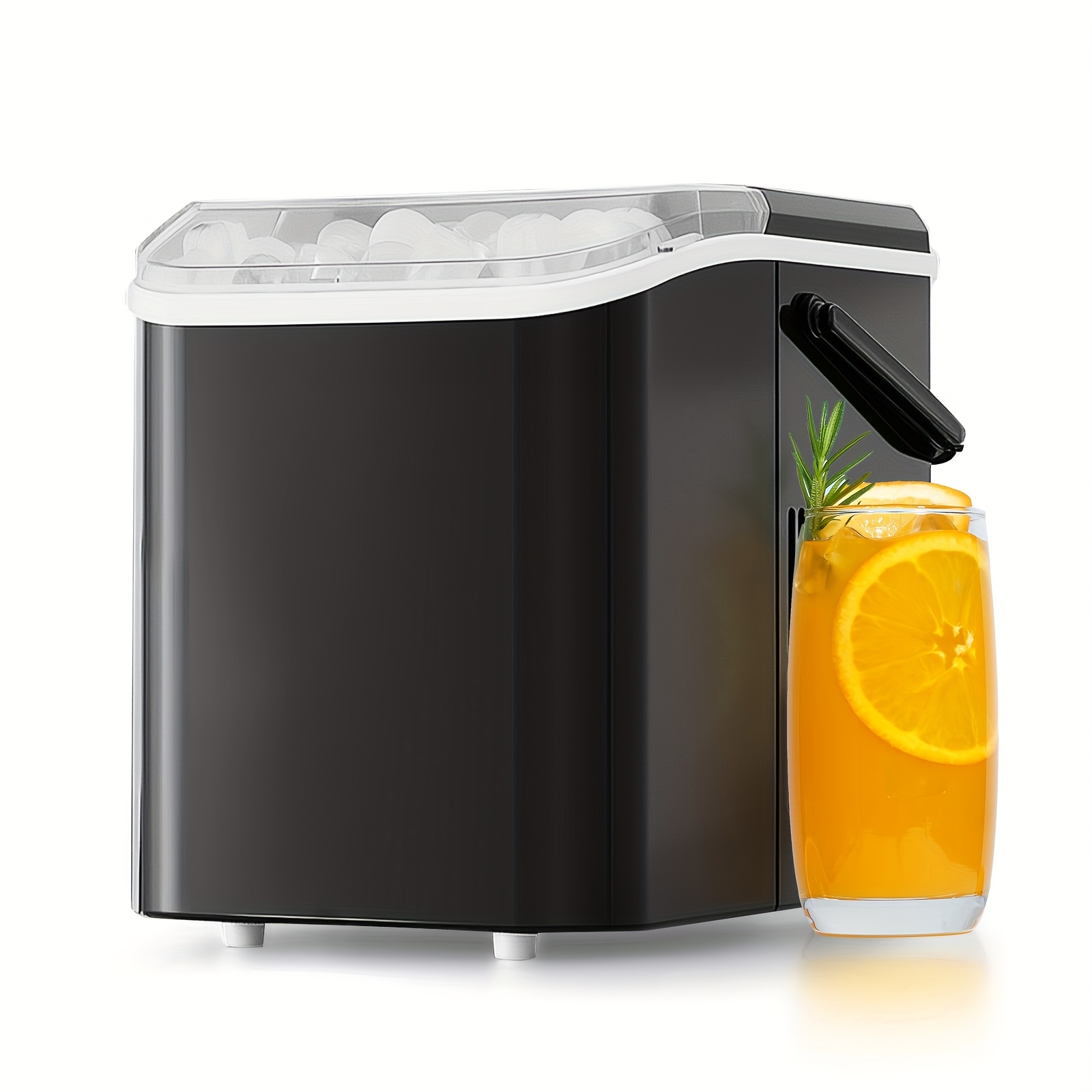 Portable Countertop Ice Maker - 9 Nugget Ice Cubes in 6 Mins, 24.5lbs ...