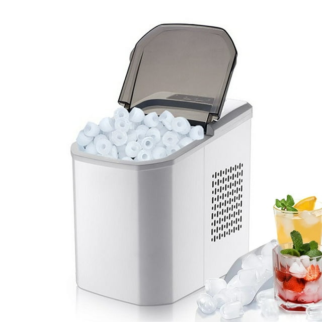 Portable Countertop Ice Maker, Self-Cleaning Ice Maker Machine with Ice ...