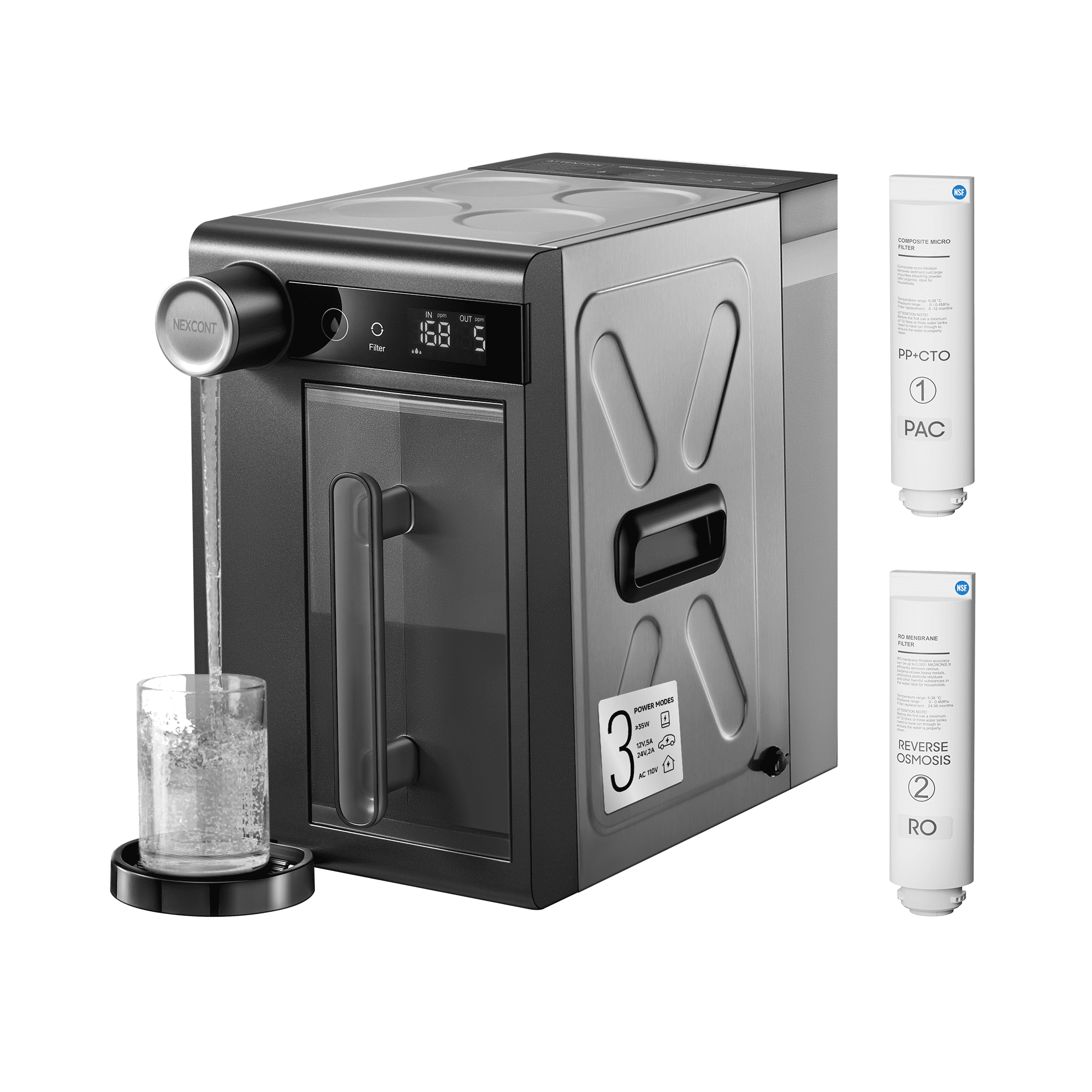 Portable Countertop Reverse Osmosis Water Filter, Compact,NO ...