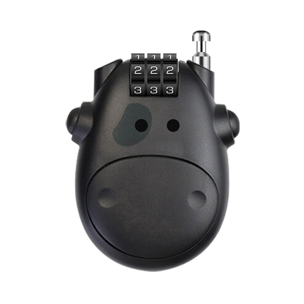 Portable Cow-Themed 3-Digit Combination Cable Lock - 50g ABS Luggage ...