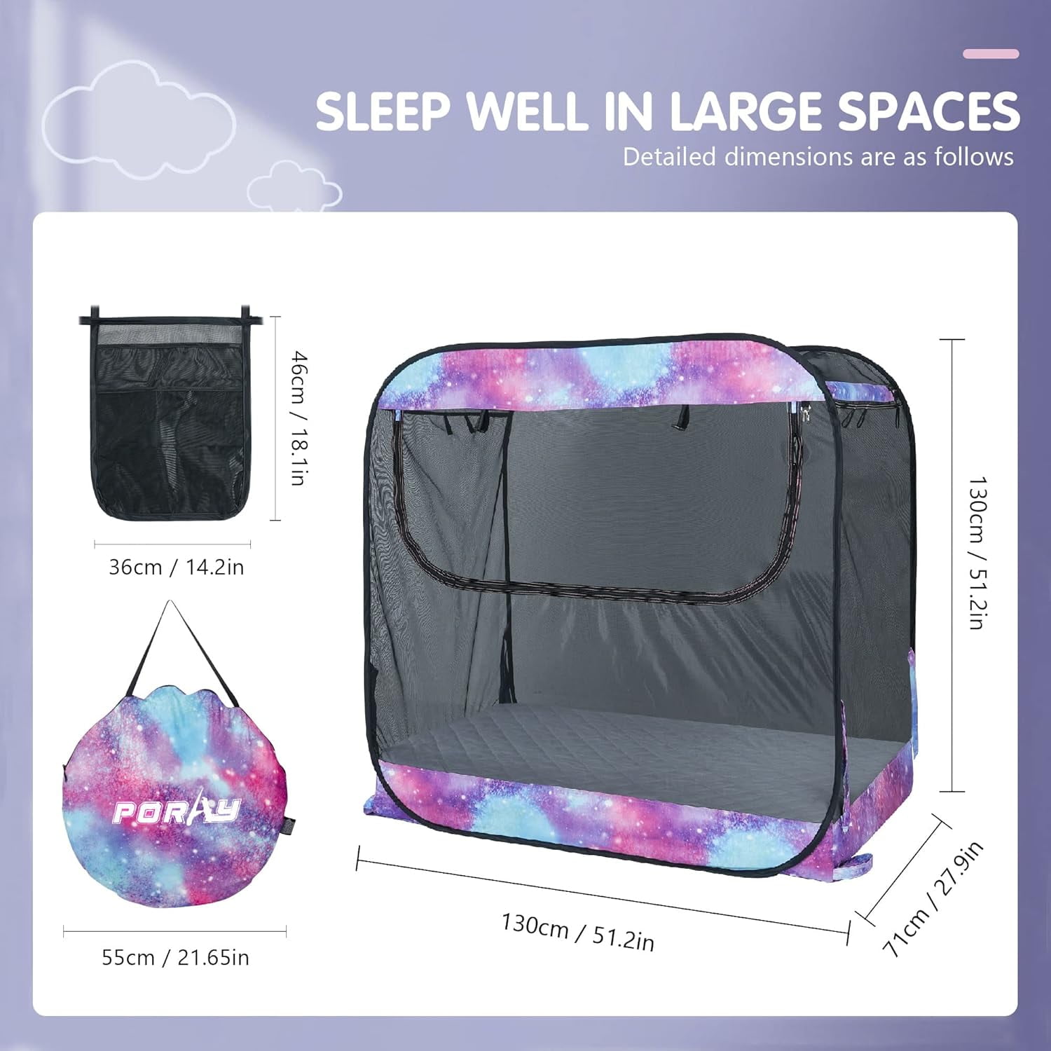 Portable Crib Net Safety Mesh Tent for Mosquito & Crawling Prevention ...