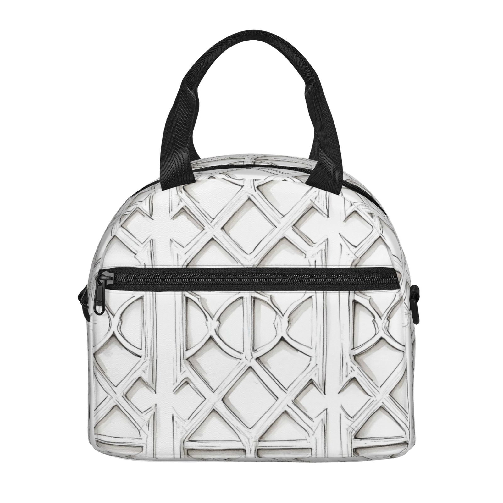 Portable Cross-Body Insulated Lunch Bag 9×5×7.8in Waterproof And Wear ...