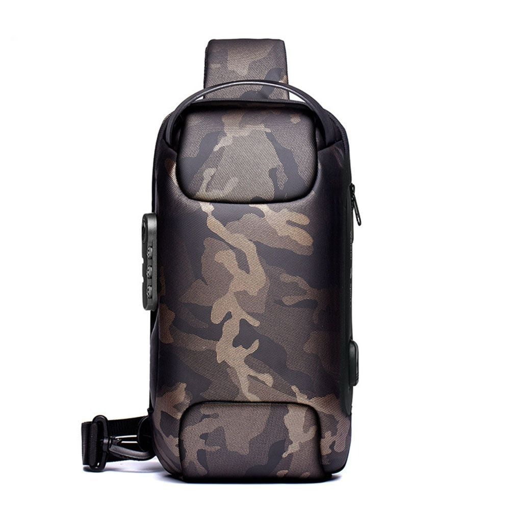 Portable Crossbody Anti-theft Lock Chest Pouch Backpack Storage Bag ...