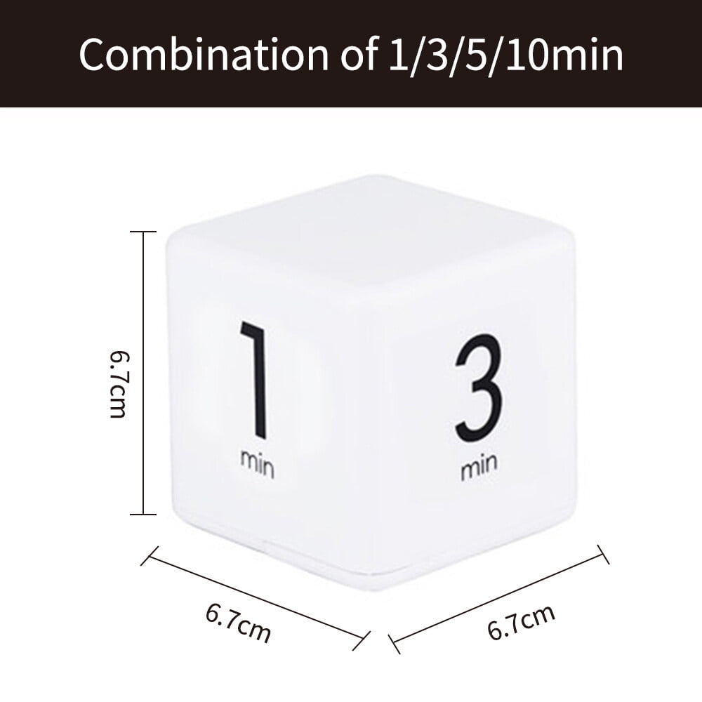 Portable Cube Timer Digital Kitchen Timer Countdown Alarm 1-3-5-10 ...