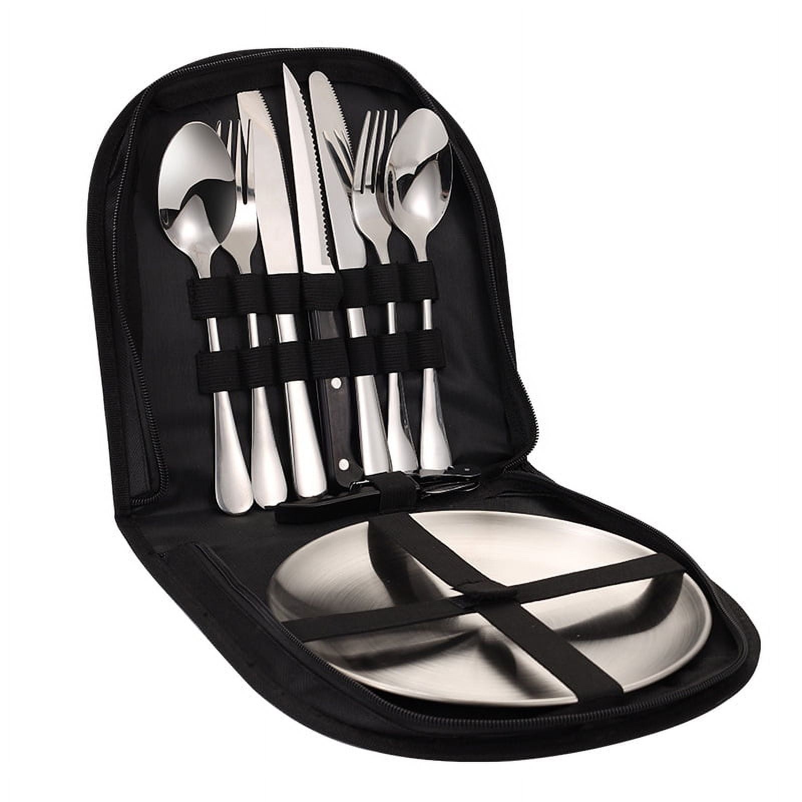 Portable Cutlery Set Camping Set with Case, Camping Mess Kit, Travel ...