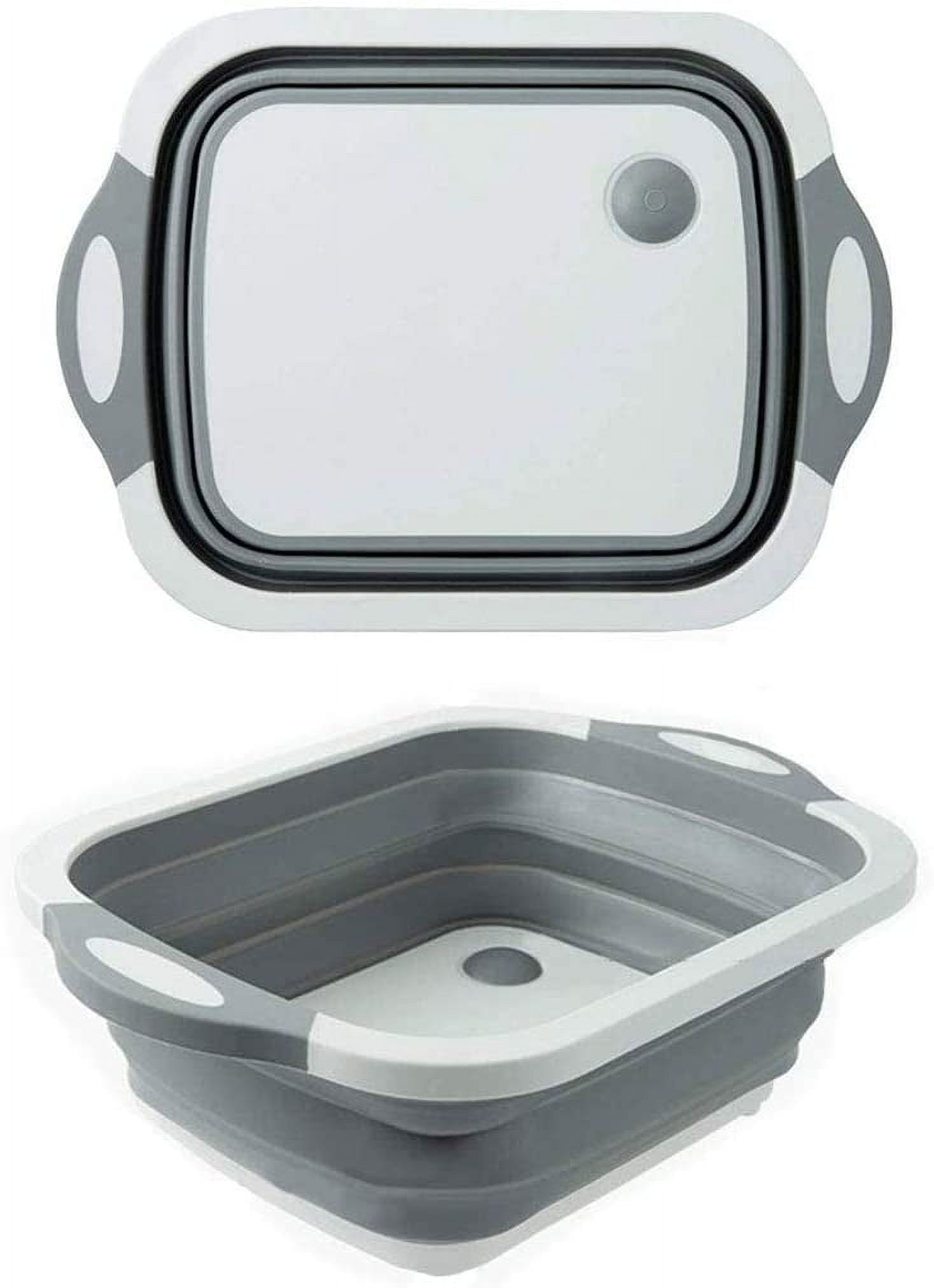 Portable Cutting Board, Retractable Drain Washing Basket Basin ...